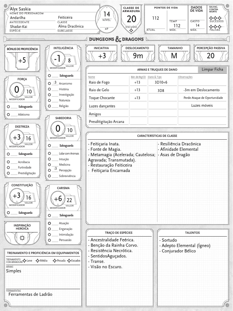 D&D 5.5 Alyx-1 | PDF