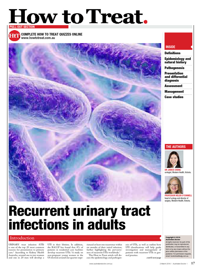 Managing Recurrent UTIs in Adults | PDF | Urinary Tract Infection ...