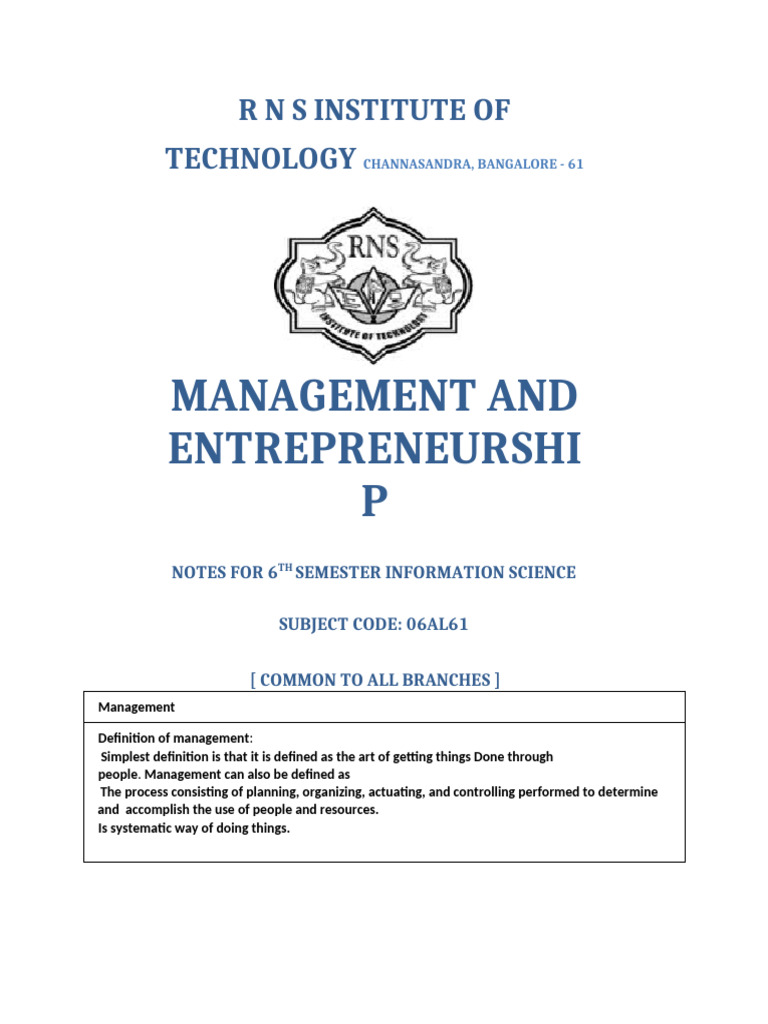 Me - Rnsit Notes | PDF | Cost Of Living | System