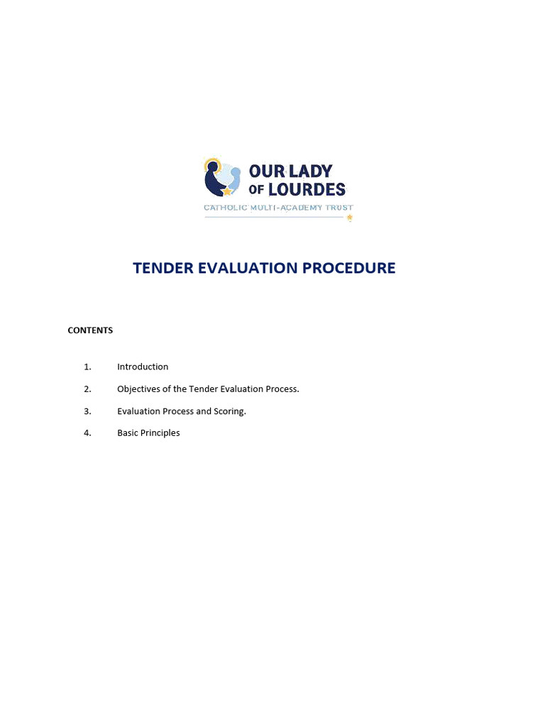 Tender Evaluation Process Guide | PDF | Evaluation | Business