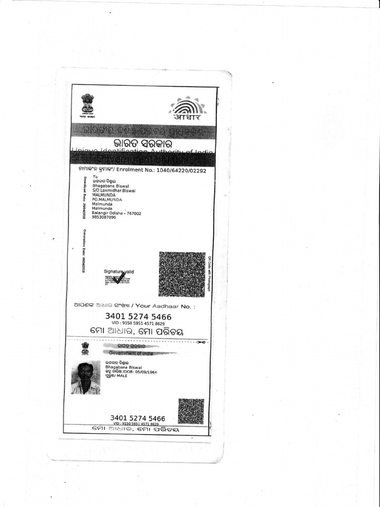 Aadhaar | PDF