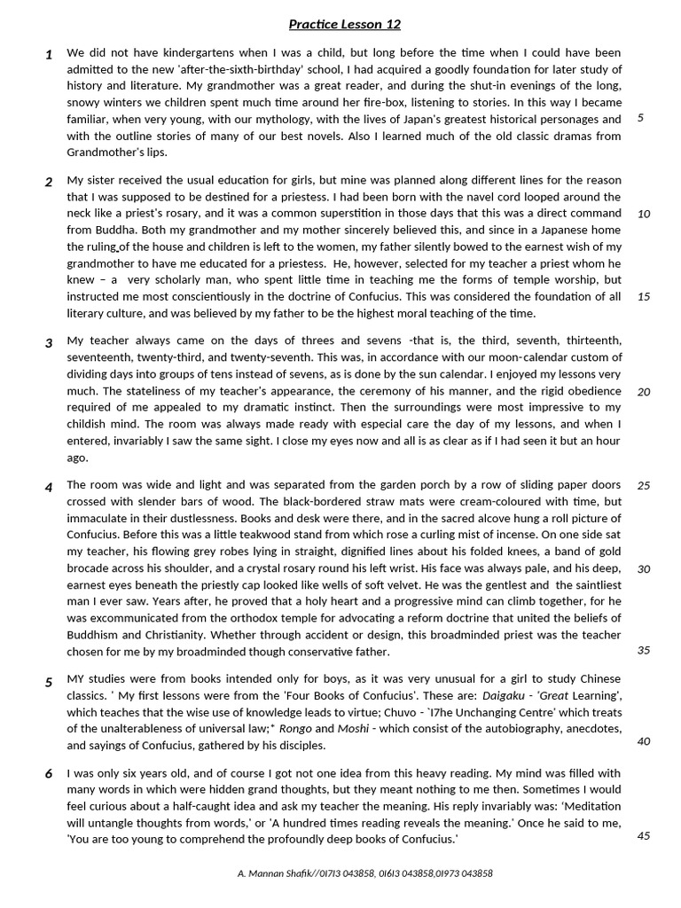 Cambridge Practice Lesson 12 | PDF | Spirituality
