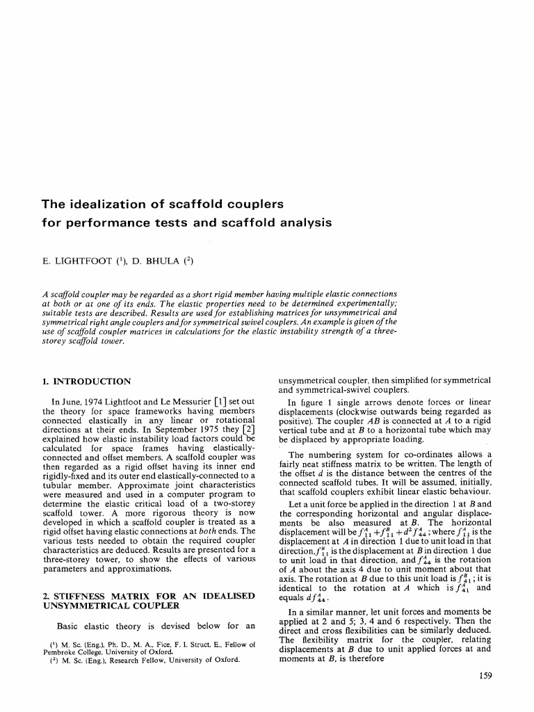 Scaffold Coupler Performance Testing | PDF | Rotation | Scaffolding