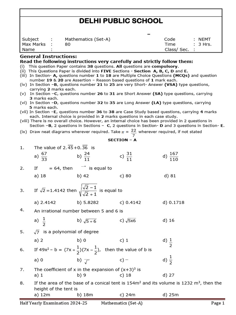 Mathematics 1 | PDF | Sphere