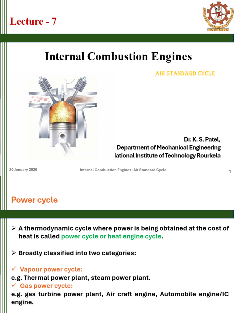 Air Standard Cycles | PDF | Engines | Steam Engine