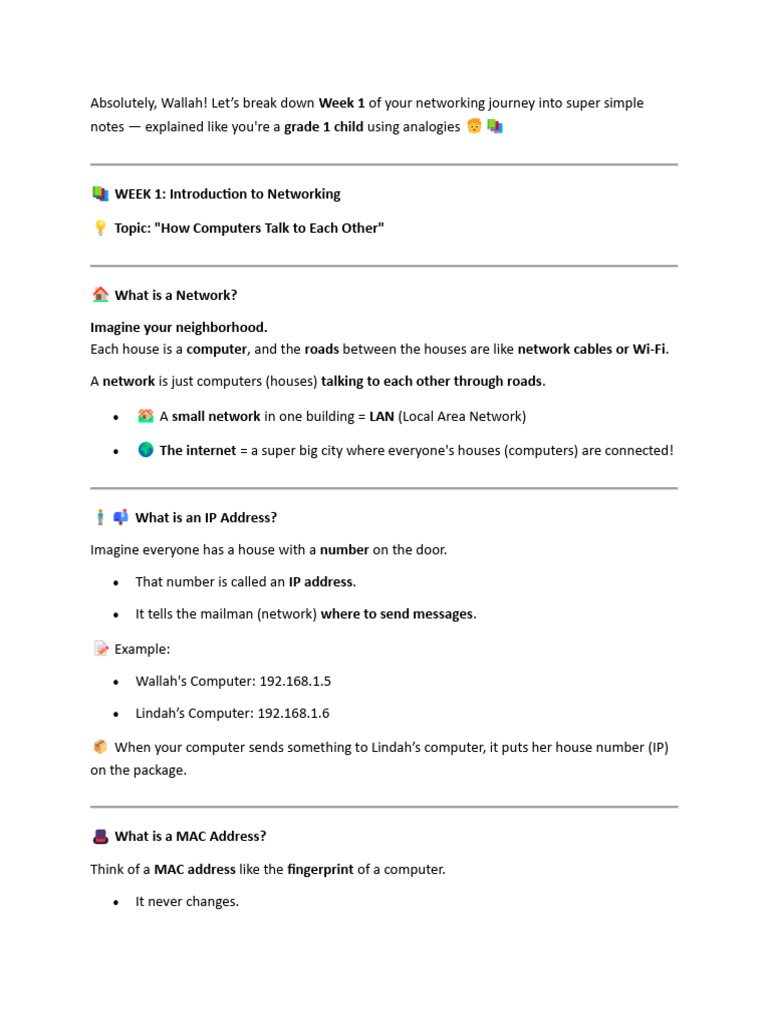 week1Analogy.Net | PDF | Computer Network | Local Area Network