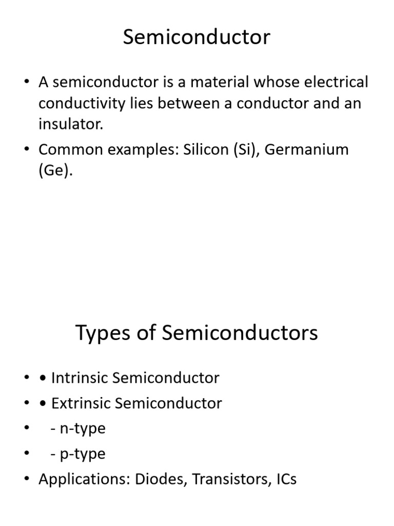 Understanding Semiconductors and Their Types | PDF