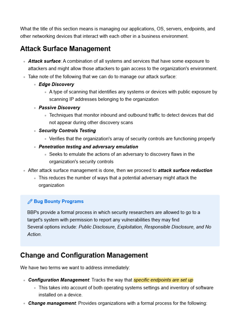 Attack Surface & Configuration Management Guide | PDF | Security ...