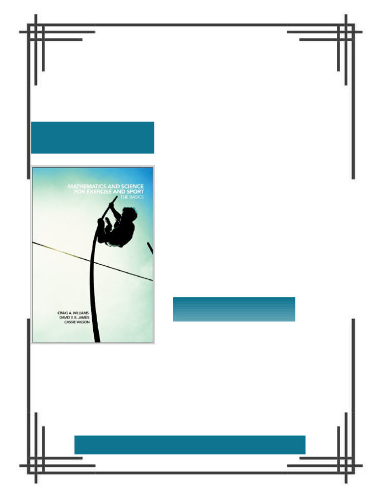 Maths and Science for Sport and Exercise Students The Basics 1st ...