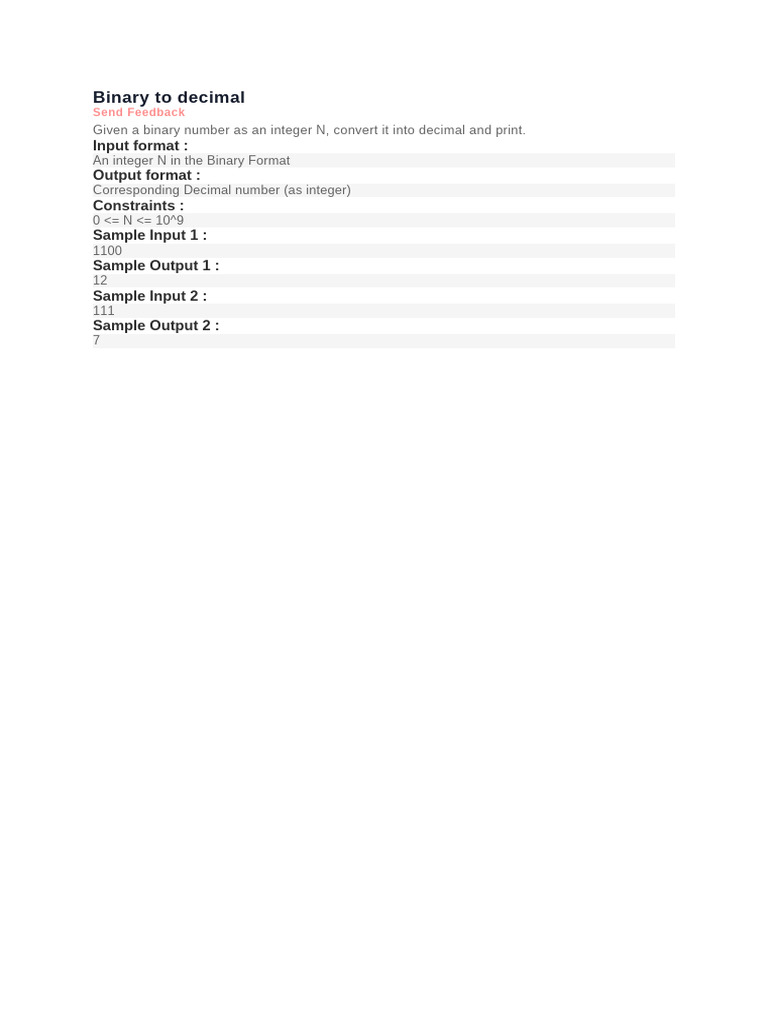 2. Binary to Decimal | PDF