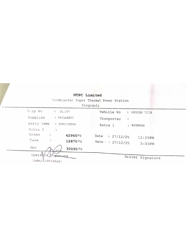 Consignment 859 Weighment Slip | PDF