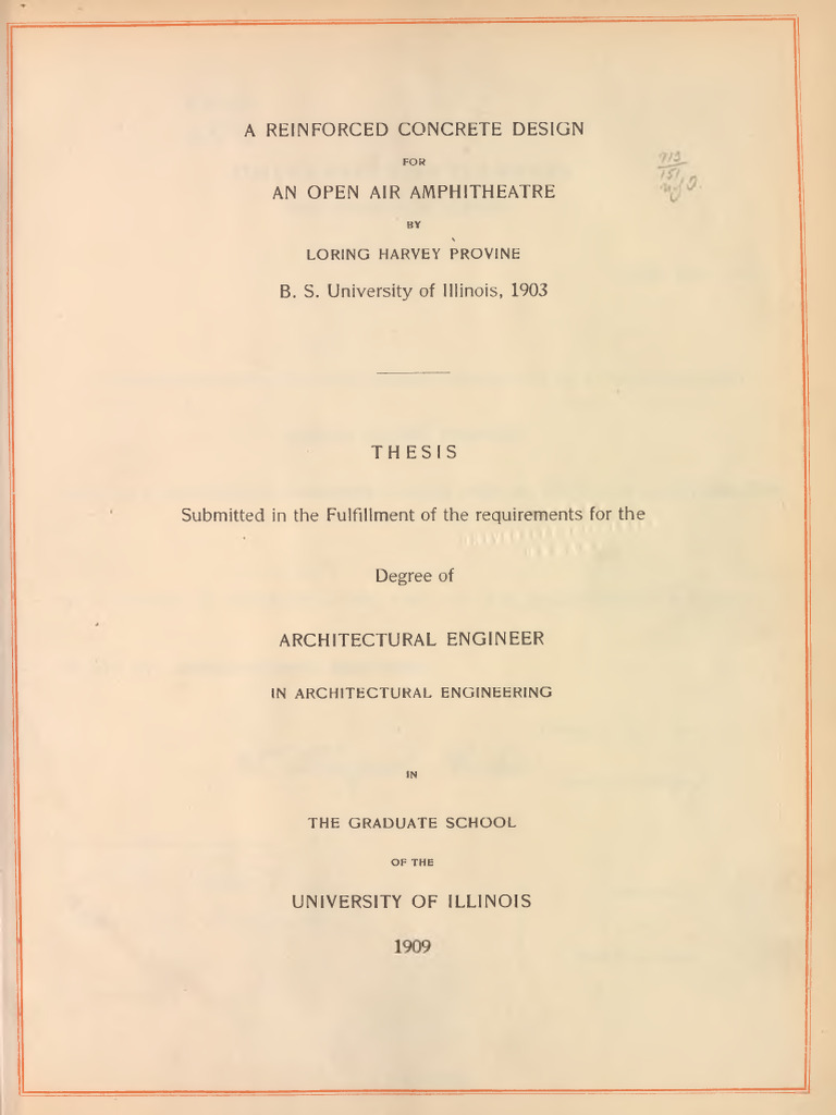 Harvey Provine - 1909 - Reinforced Concrete Design for an Open Air ...