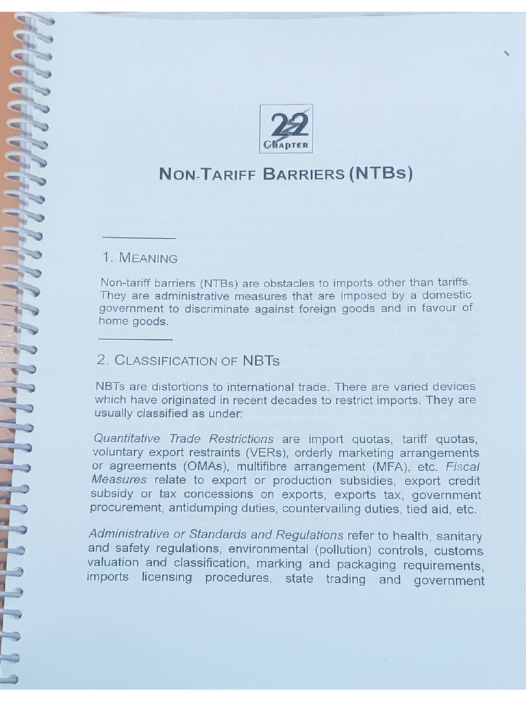 Non Tariff Barriers | PDF