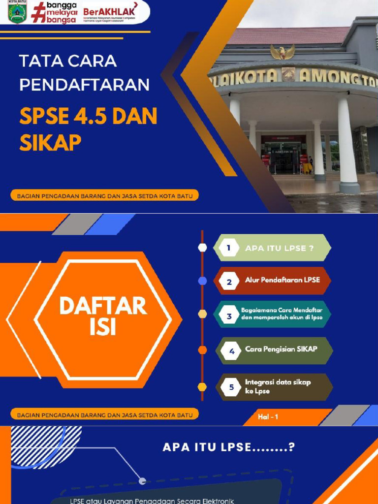 Tata Cara Pendaftaran SPSE 4.5 Dan Aplikasi SIKAP Bagi para Penyedia ...