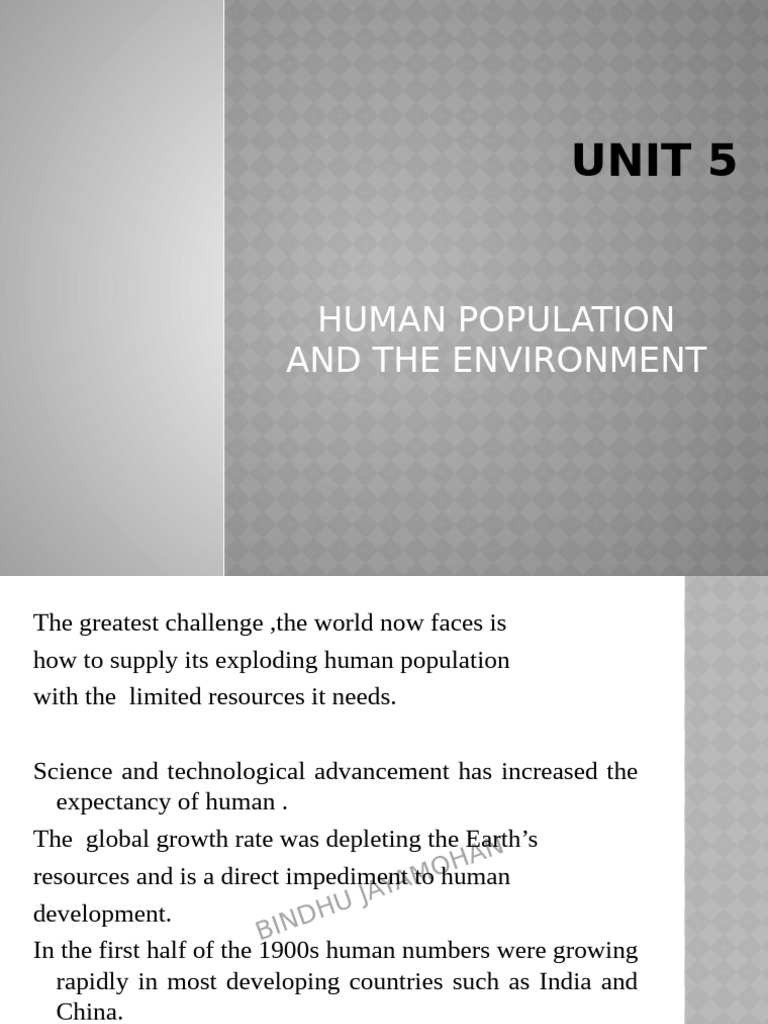 Human Population and Environmental Impact | PDF | Malnutrition | Hiv