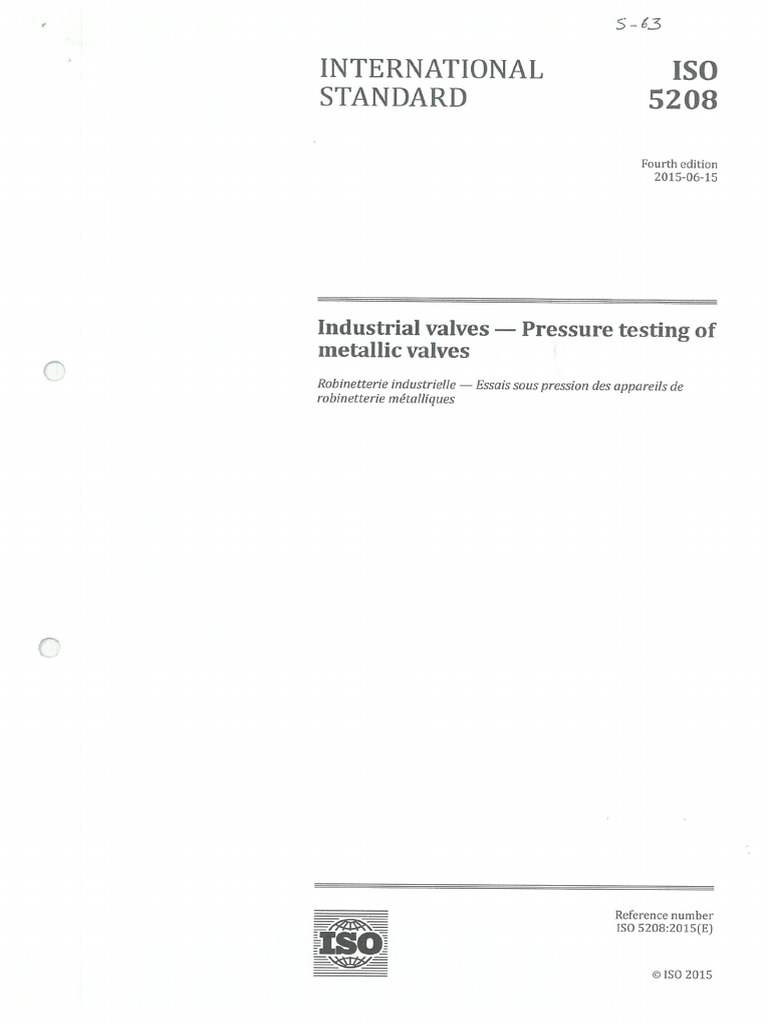 Iso 5208 Standard | PDF