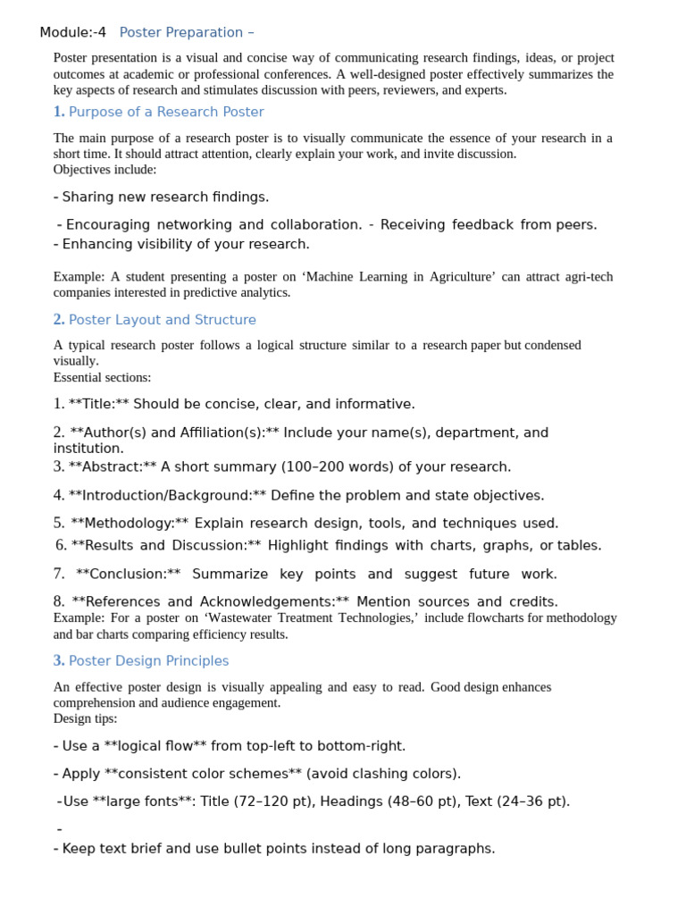 Research Poster Preparation Guide | PDF | Plagiarism | Methodology
