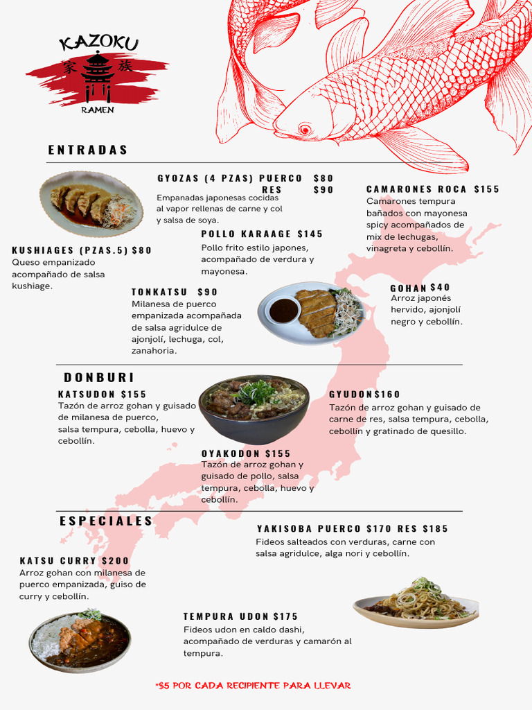 menú 2025 | PDF | Caldo | Cocina japonesa