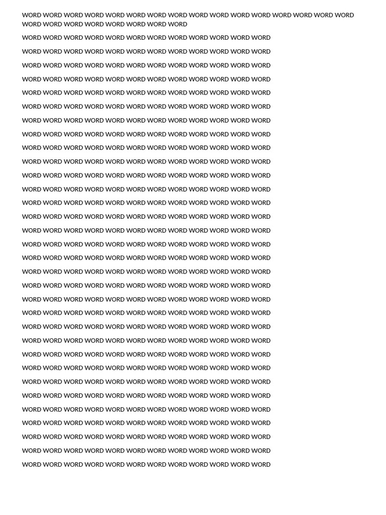 Document of Repeated Words | PDF