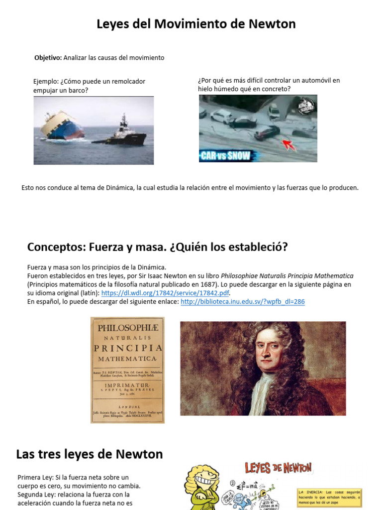 Leyes de Newton y Dinámica del Movimiento | PDF | Fuerza | Las leyes ...
