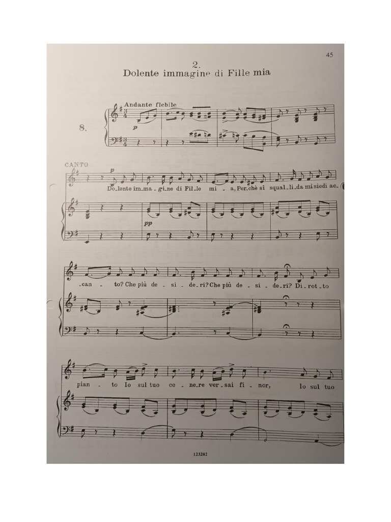 Dolente Immagine Di Fille Mia-Vincenzo Bellini | PDF