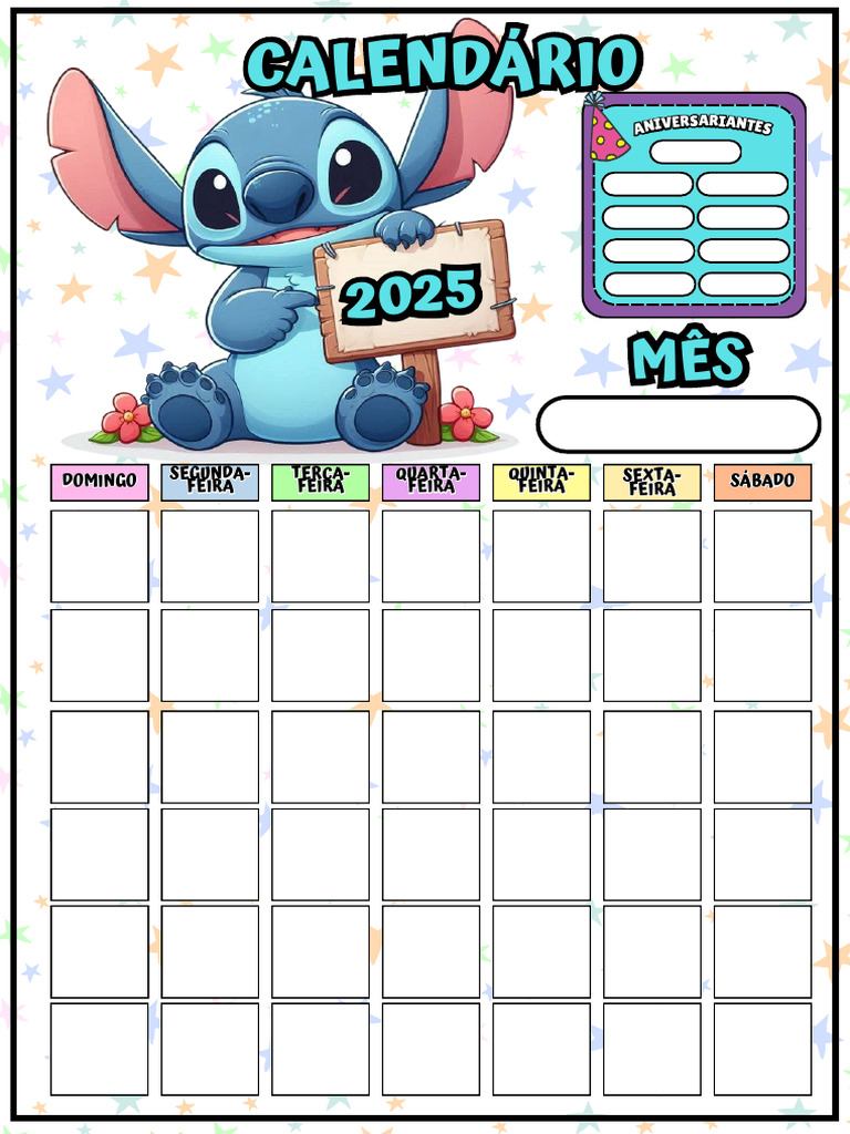 Calendario Interativo Stitch Gnaknq | PDF | Internet