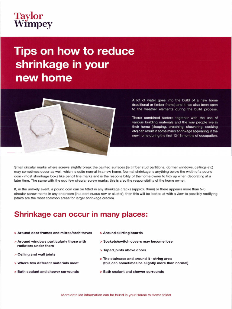 Managing Shrinkage in New Homes | PDF | Bathroom | Window