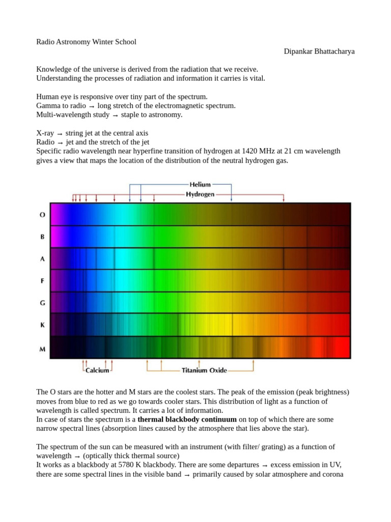 Understanding Radio Astronomy Basics | PDF | Electromagnetic Spectrum ...