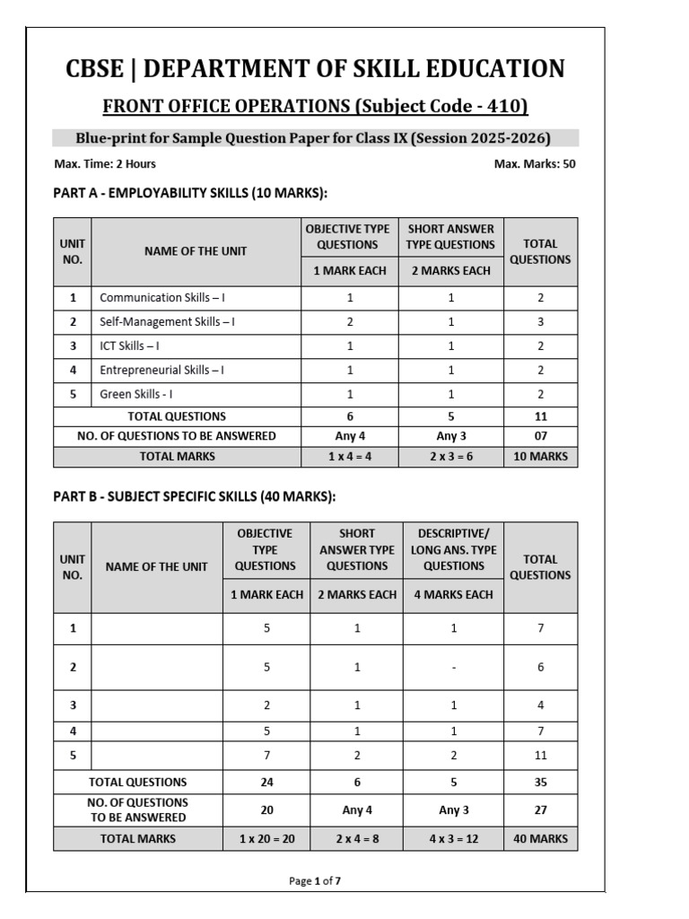 410_FRONT_OFFICE_OPERATIONS_SQP | PDF | Hotel | Tourism