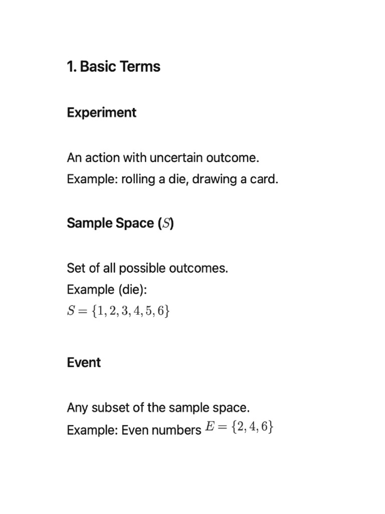 Probability Cheat Sheet | PDF