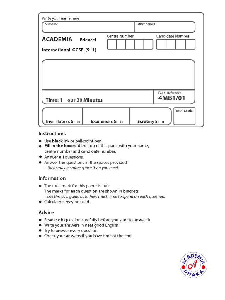 Edexcel International GCSE Maths Mock Exam | PDF | Euclidean Geometry ...