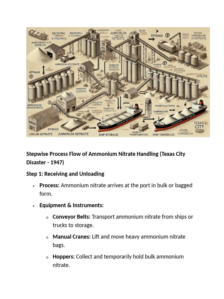 Ammonium Nitrate Handling Process Overview | PDF
