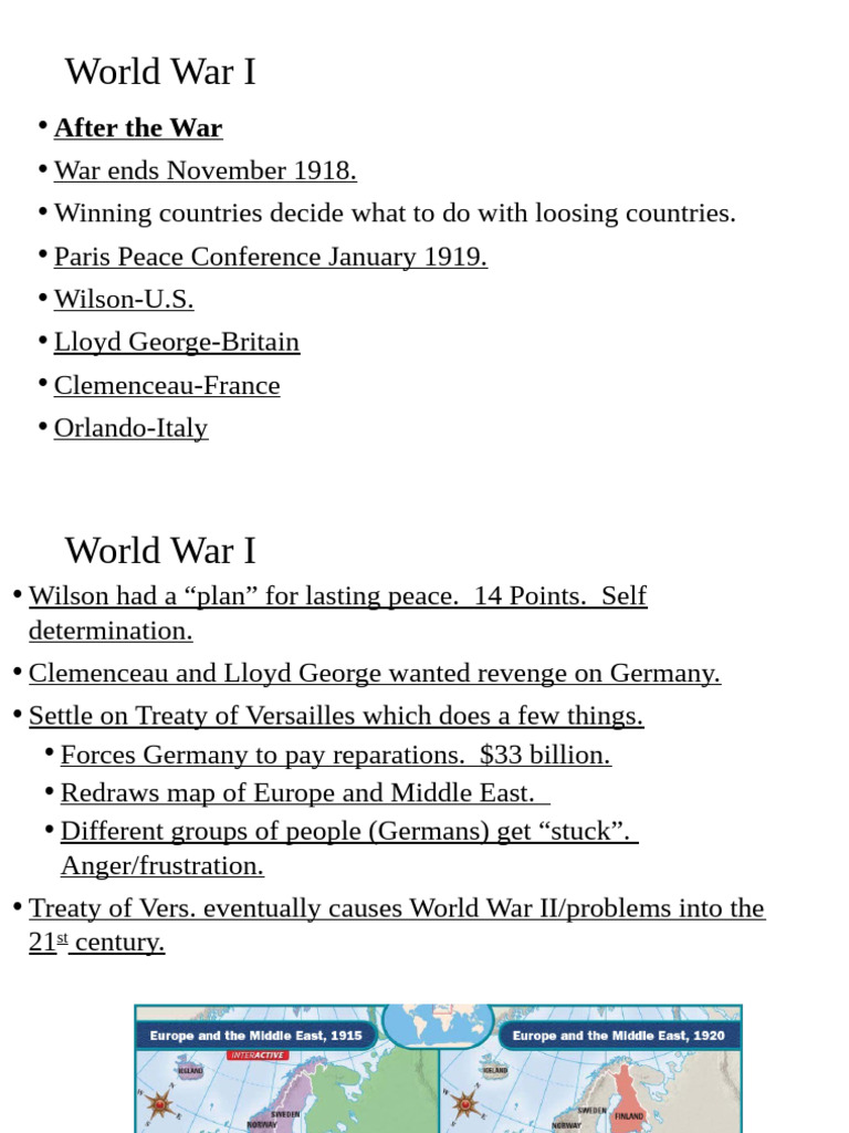 Aftermath of World War I and Its Impact | PDF