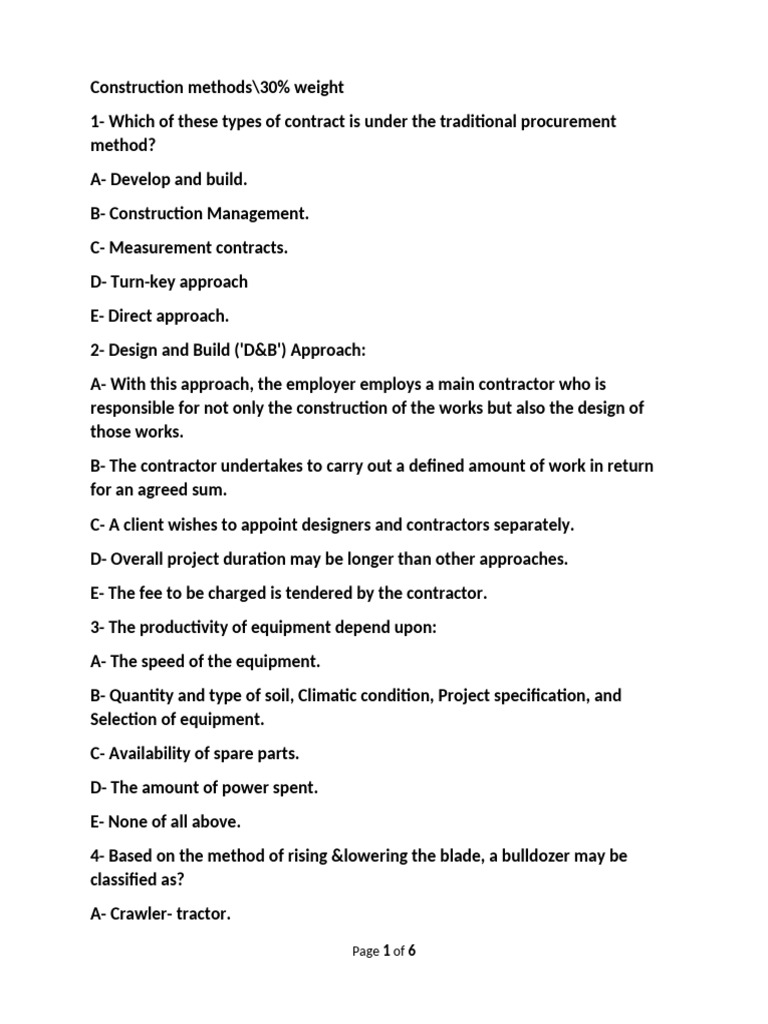 Construction Methods and Estimation Techniques | PDF | Soil | Road