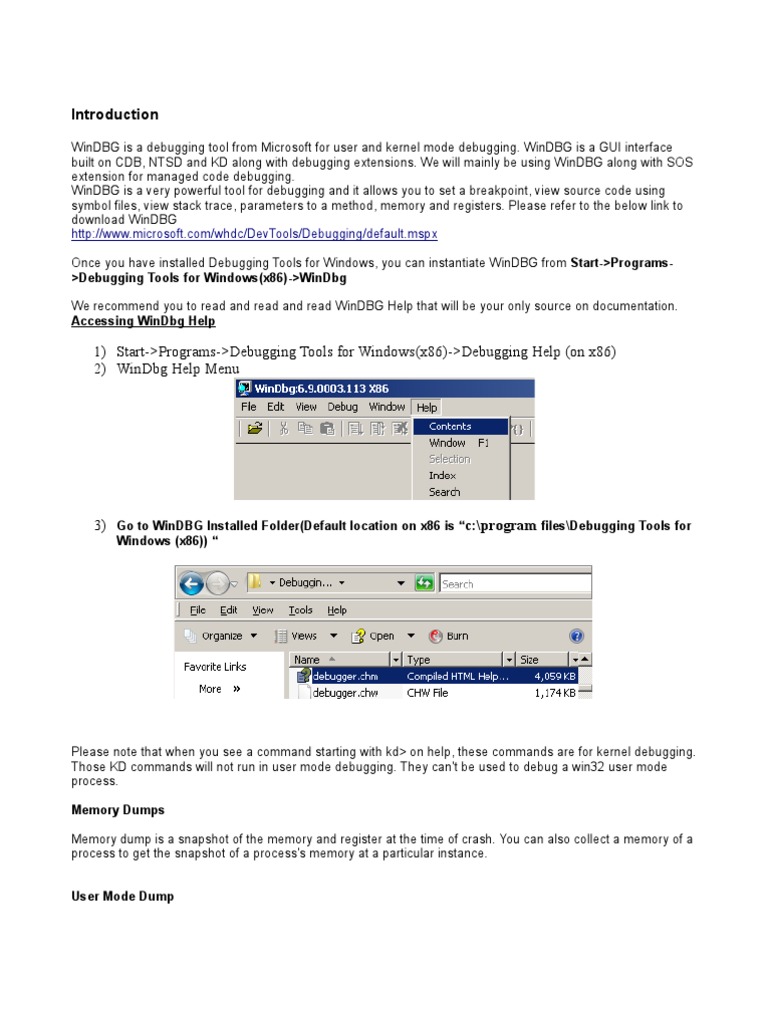 WinDBG Debugging Guide | PDF