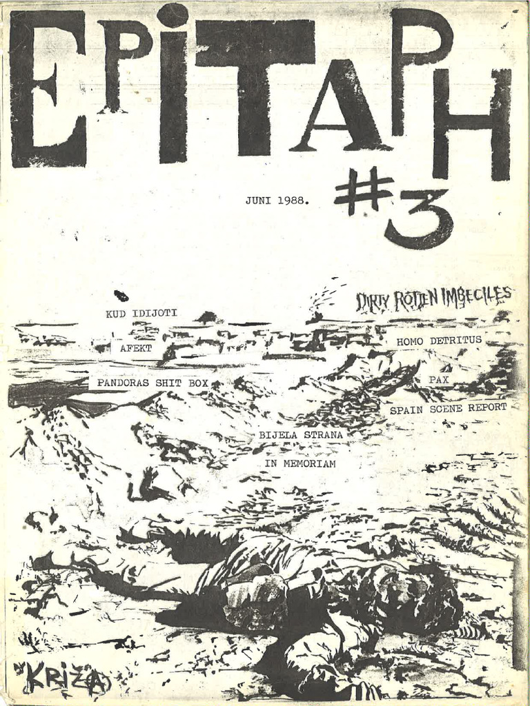 Epitaph#3, Punk Hardcore Fanzine - Sarajevo, Yugoslavia | PDF