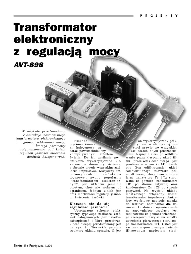 Transf Elektroniczny Reg Mocy | PDF