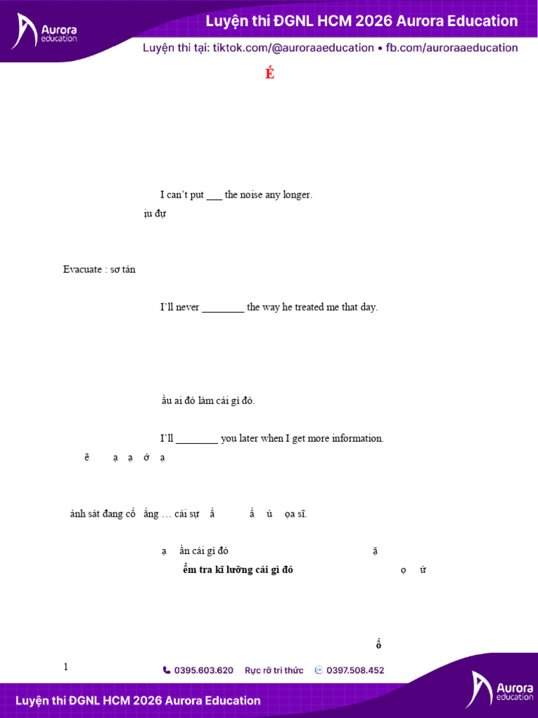 tài liệu phrasal verbs + collocations | PDF