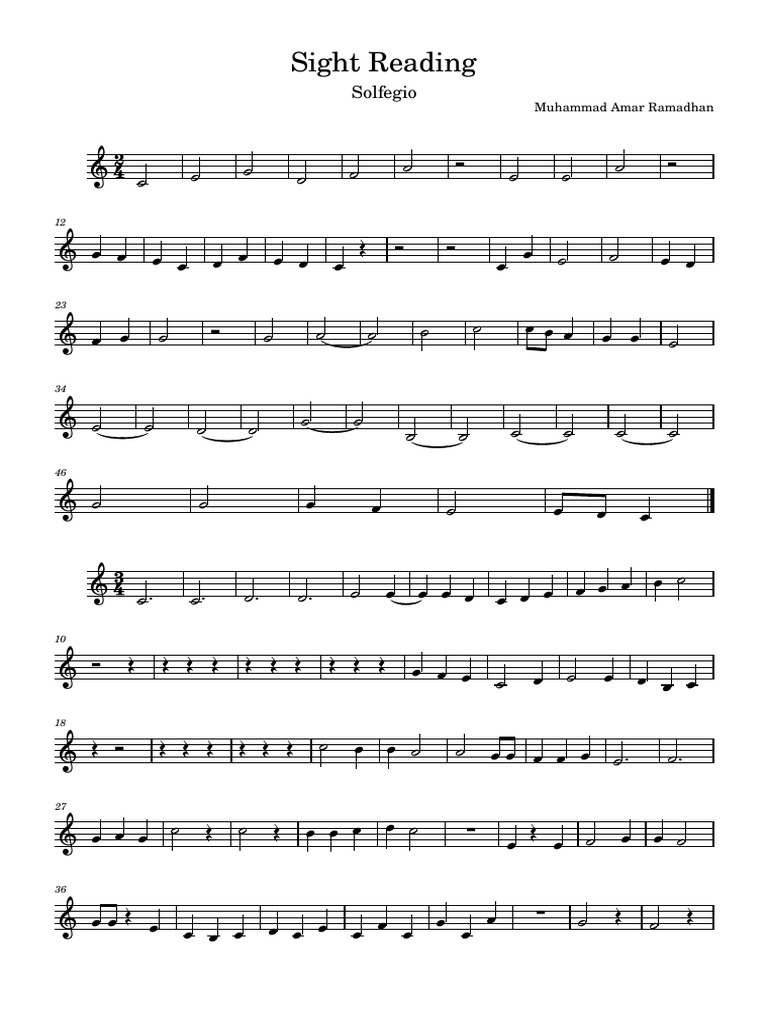 Sight Reading Techniques in Solfeggio | PDF