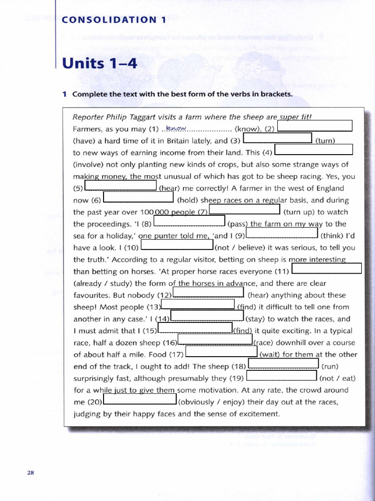 CAE Grammar Consolidation 1-4 to fill - Pablo Zeballos | PDF