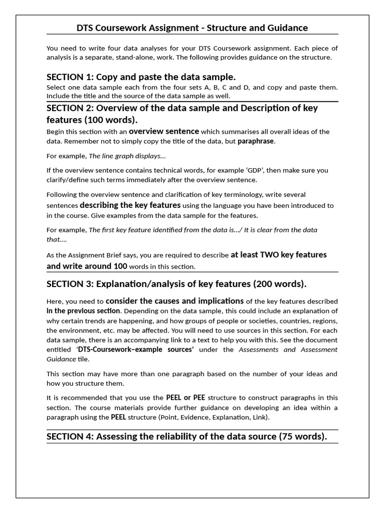 DTS Coursework Data Analysis Guide | PDF