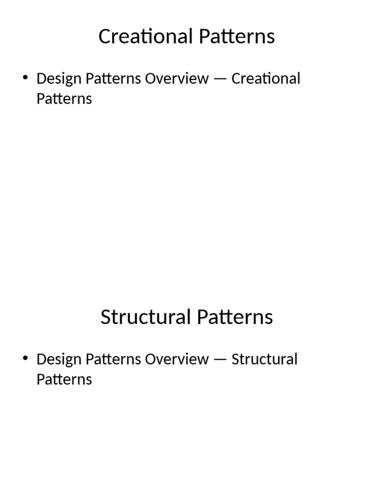 Overview of Design Patterns | PDF