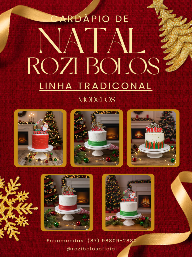 Cardápio Natal Tradicional Rozi Bolos | PDF