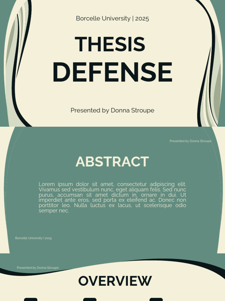 Thesis Defense Overview 2025 | PDF