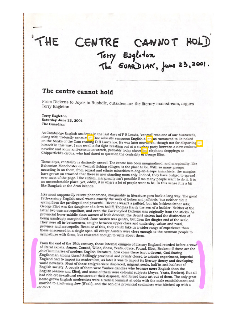 Centre Cannot Hold | PDF
