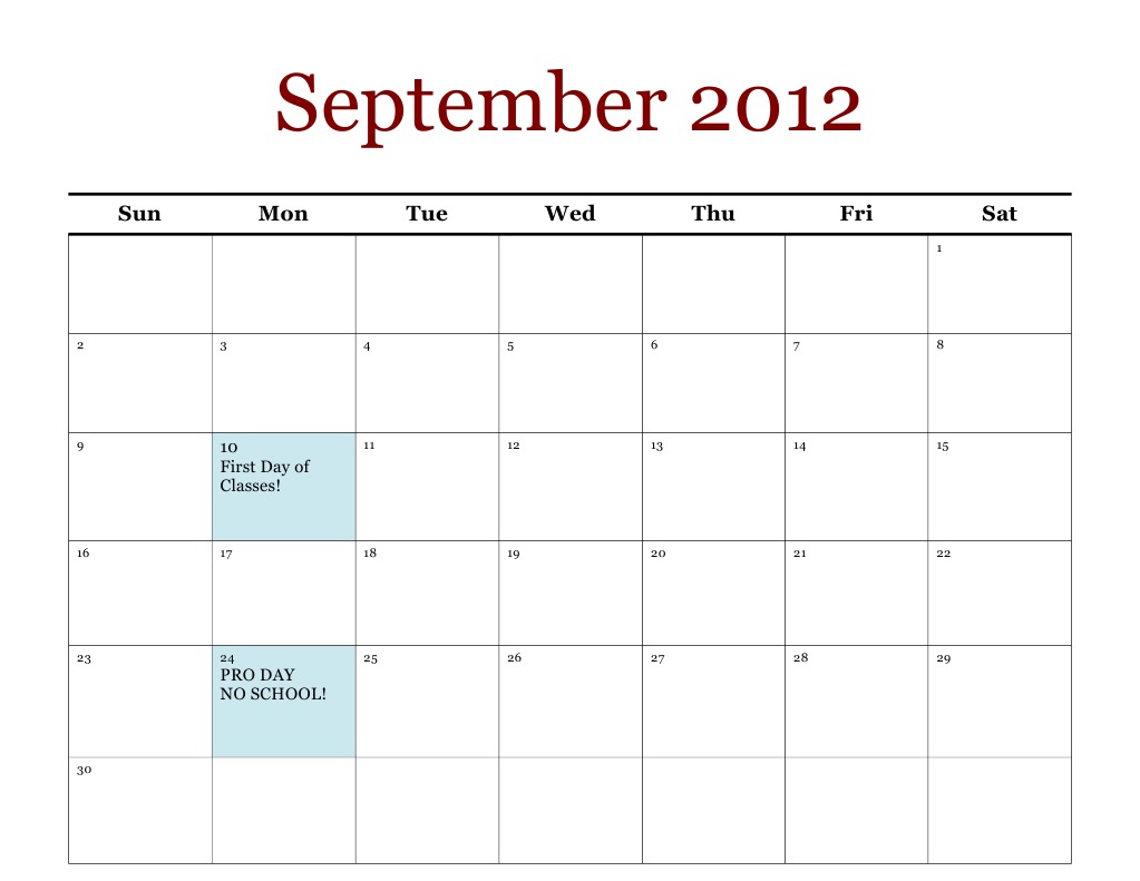 September 2012: Sun Mon Tue Wed Thu Fri Sat | PDF