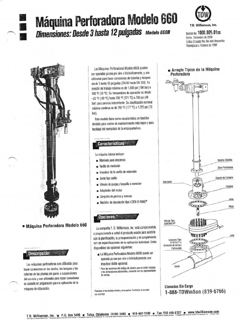 660 760 TDW MAQUINA DE PERFORACION | PDF