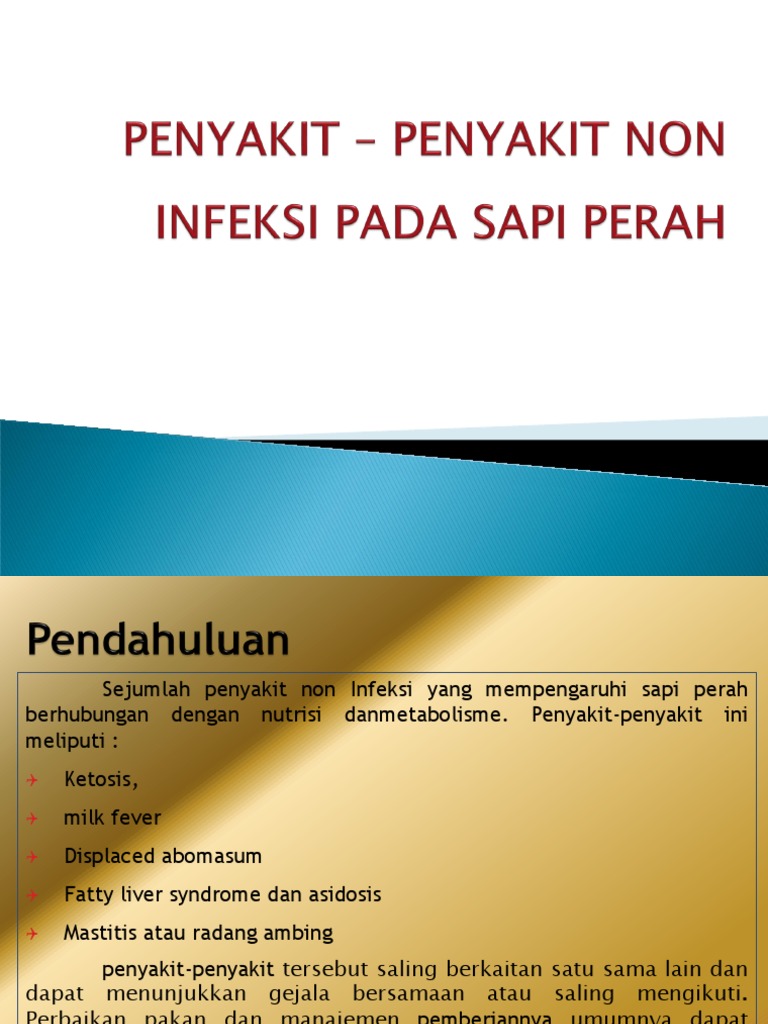 Penyakit Non Infeksi Pada Sapi Perah | PDF