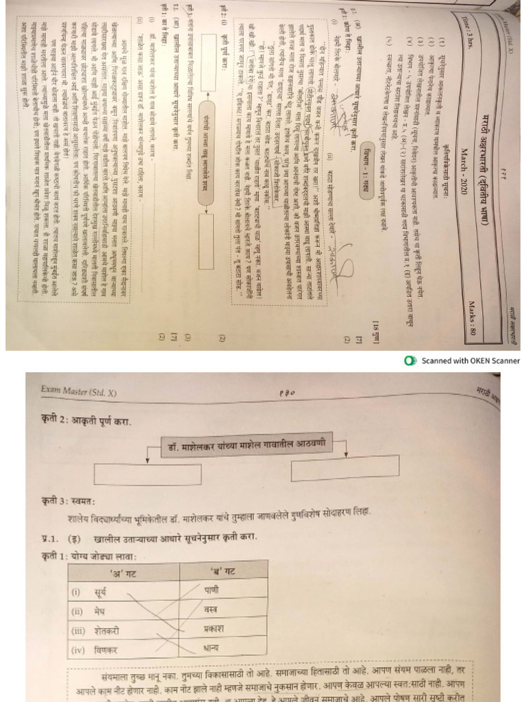 Marathi Question Paper | PDF