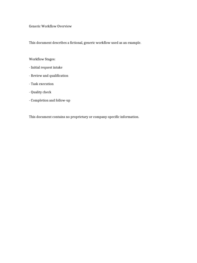 Overview of a Generic Workflow Process | PDF